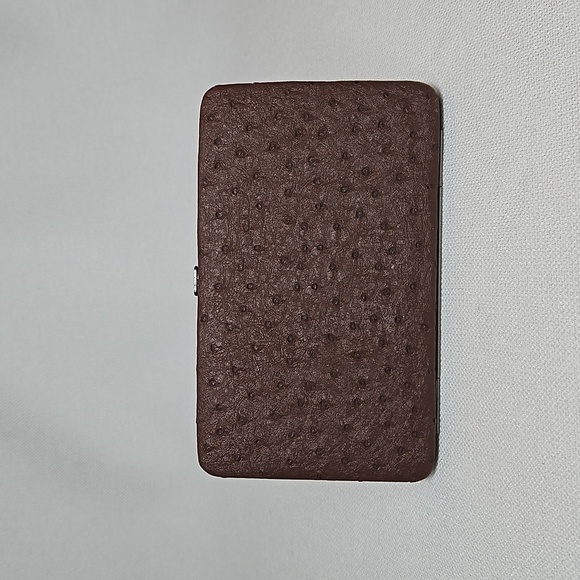 Bags | Clam Shell Wallet Brown Alligator Finish Excellent Condition ...